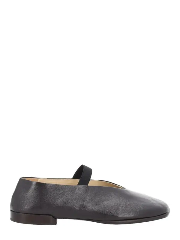 LEMAIRE Ballerina Glove Leather Flats - Brown