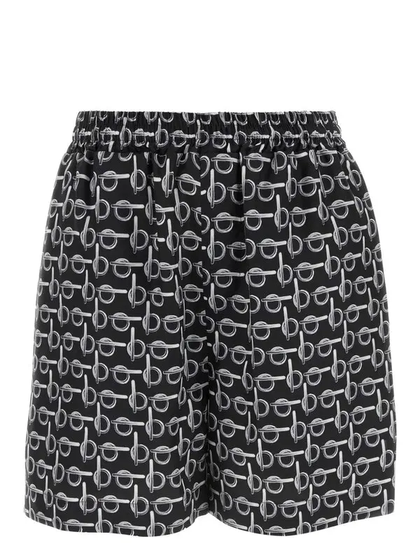 Burberry Printed Silk Shorts - Multicolor