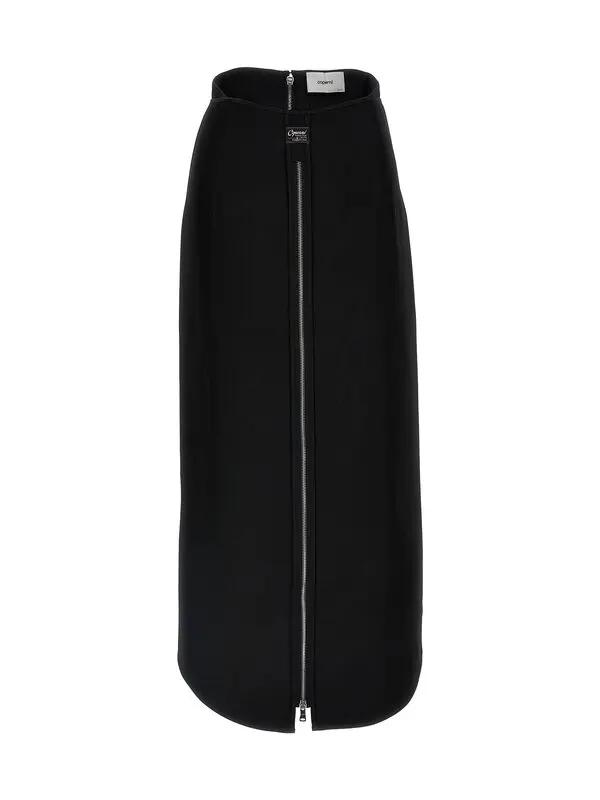 Coperni Long Zip Skirt - Black
