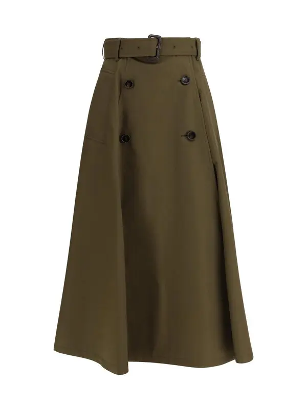 Burberry Trench Midi Skirt - Green