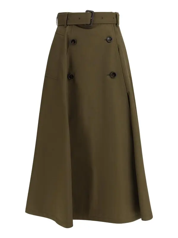 Burberry Trench Midi Skirt - Green