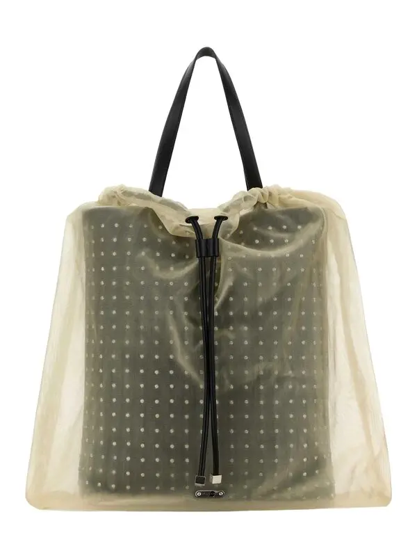 Alexander McQueen Two-tone Leather And Tulle Shopping Bag - Multicolor