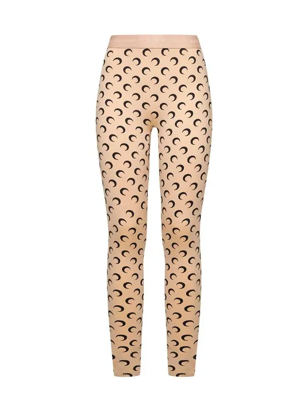 MARINE SERRE Crescent Moon Lycra Leggings - Multicolor