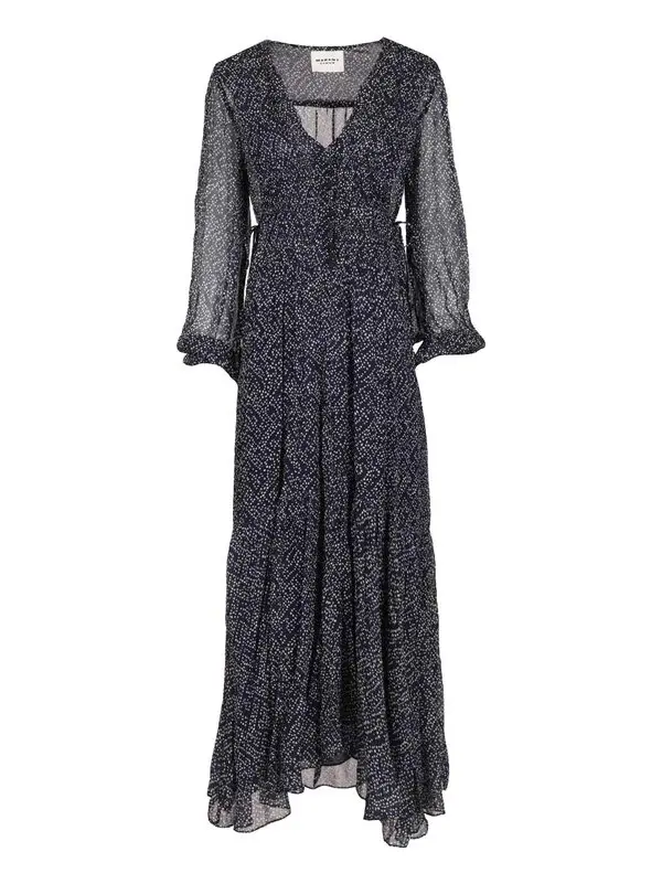 Isabel Marant Étoile Briane Long Printed Dress - Blue
