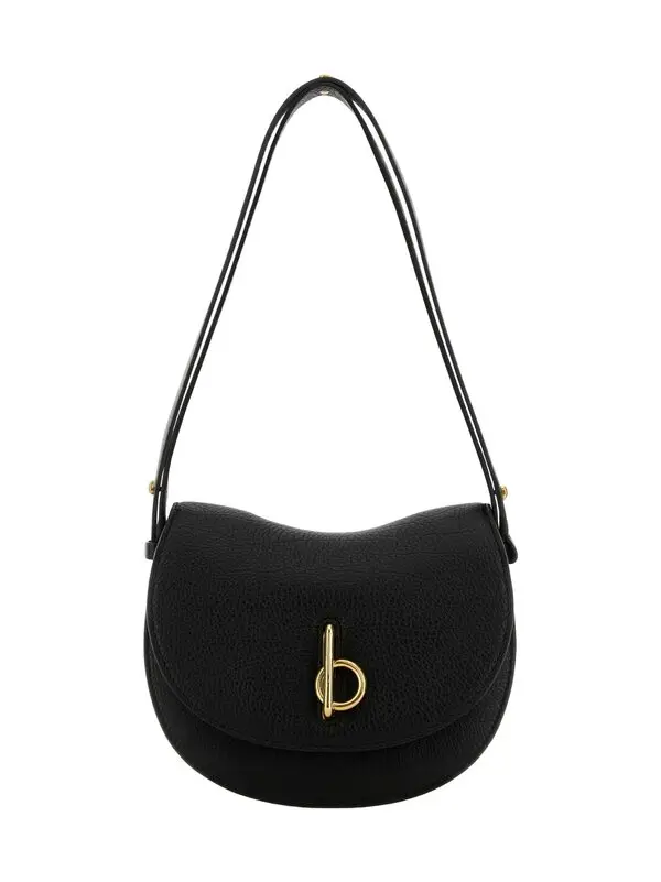 Burberry Leather Small Rocking Horse Shoulder Bag - Black