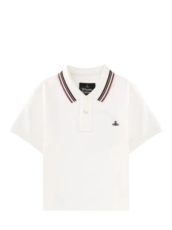 VIVIENNE WESTWOOD Cropped Logo Polo - White