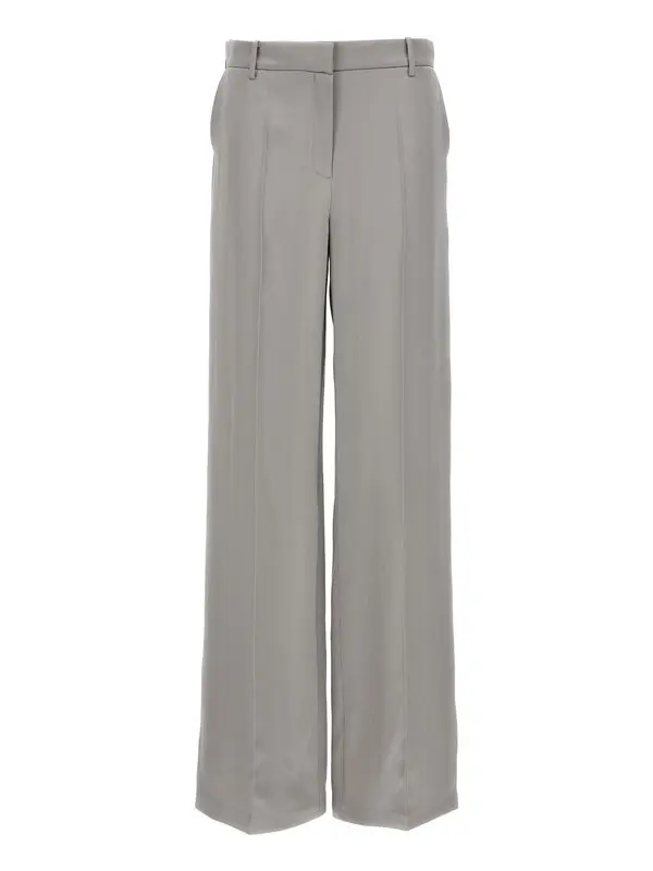 Magda Butrym 02" Satin Pants - Gray
