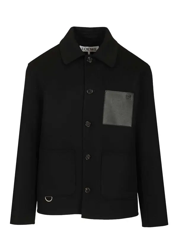 Loewe Wool And Cashmere Workwear Jacket - Black