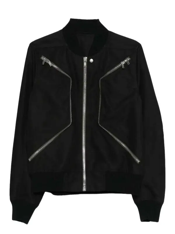 Rick Owens Zip-up Bomber Jacket - Black