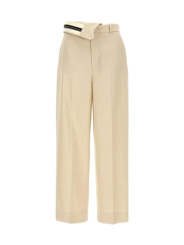 Fendi Roma Gabardine Trousers - Cream