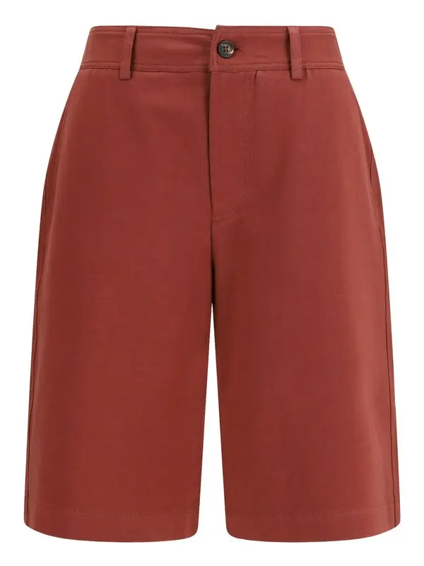 Brunello Cucinelli Cotton Bermuda Shorts - Red