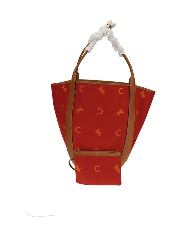 Celine Large Drop Bucket Bag With Monogram - Multicolor