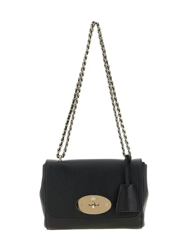Mulberry Lily Legacy Leather Crossbody Bag With Turn Lock Closure - Black