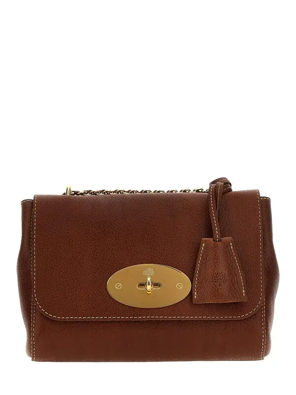 Mulberry Lily Legacy Leather Crossbody Bag With Turn Lock Closure - Brown