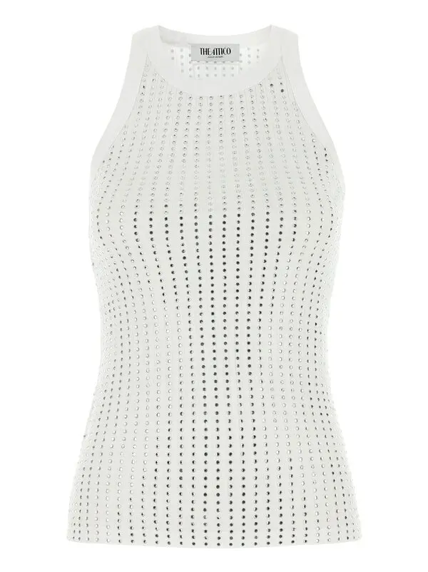 Attico Ribbed Tank Top - Multicolor