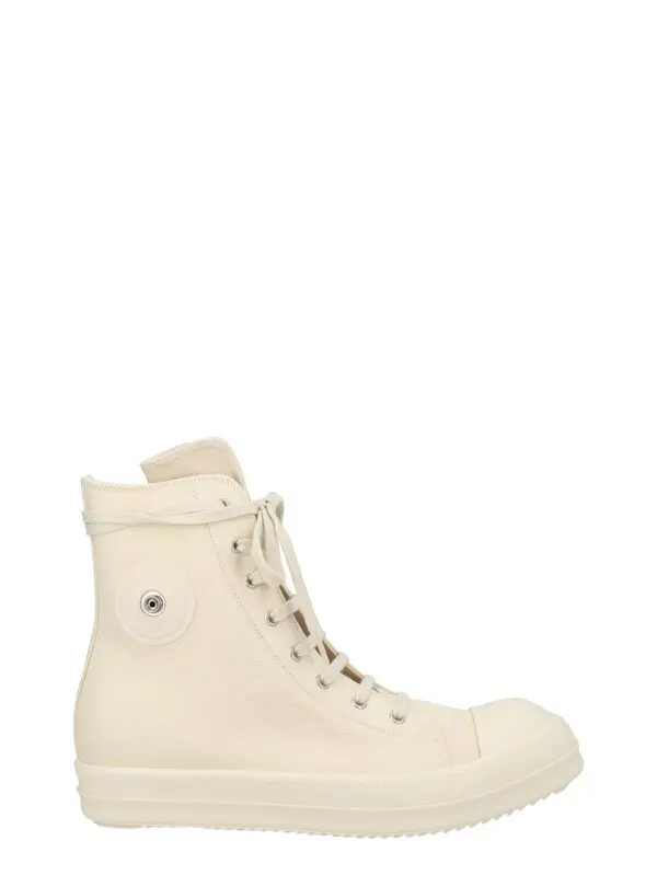 Rick Owens Alta High-top Sneakers In Denim - White