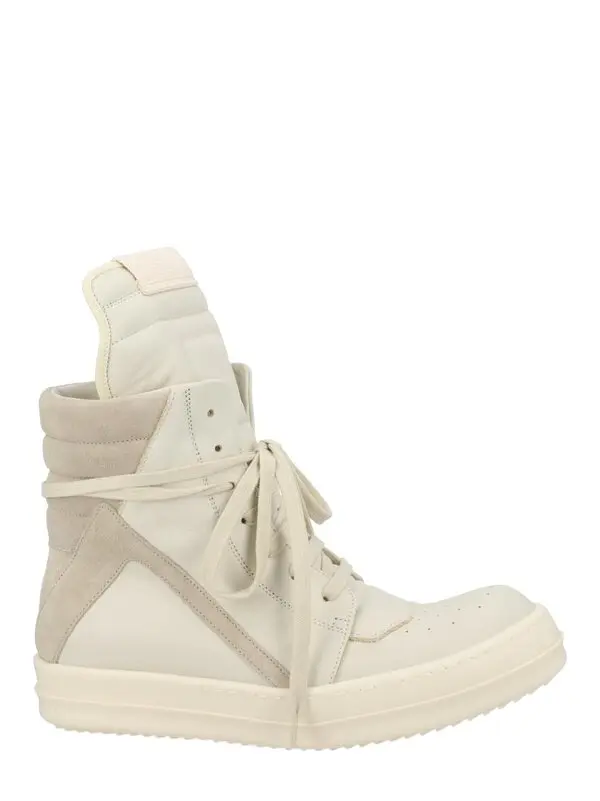 Rick Owens Geobasket High Top Sneakers - White