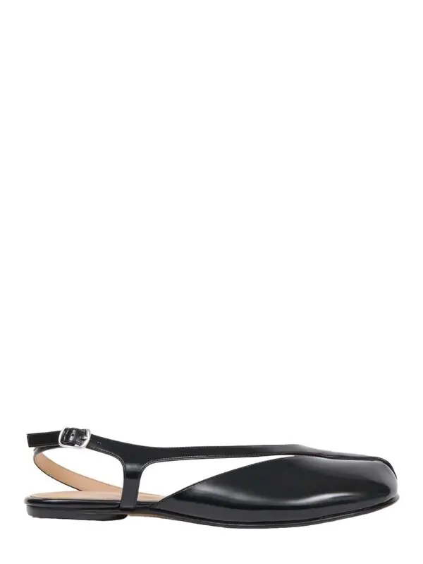 MAISON MARGIELA Tabi Flat Pumps With Back Strap - Black
