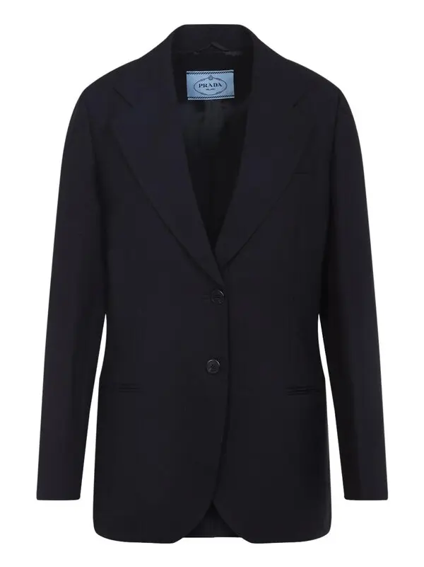 Prada Virgin Wool Blazer - Blue