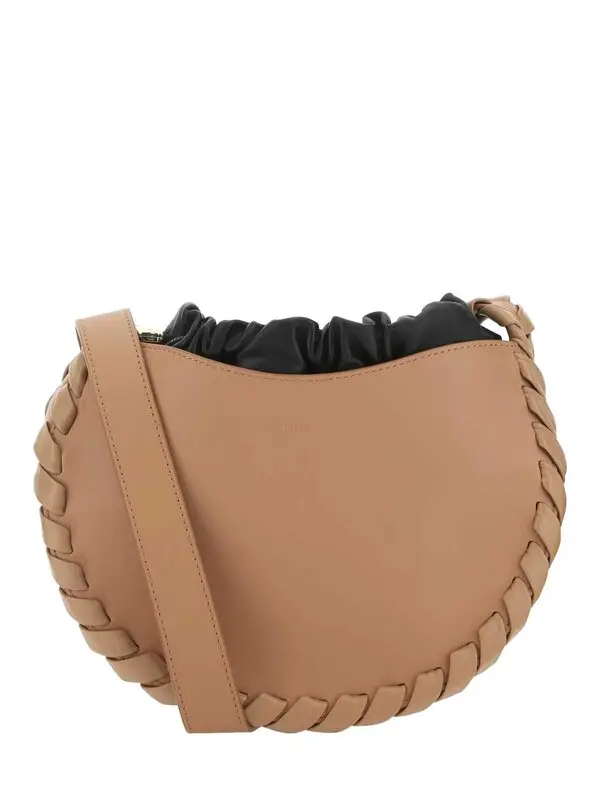 Chloé Small Mate Crossbody Bag In Biscuit Leather - Brown