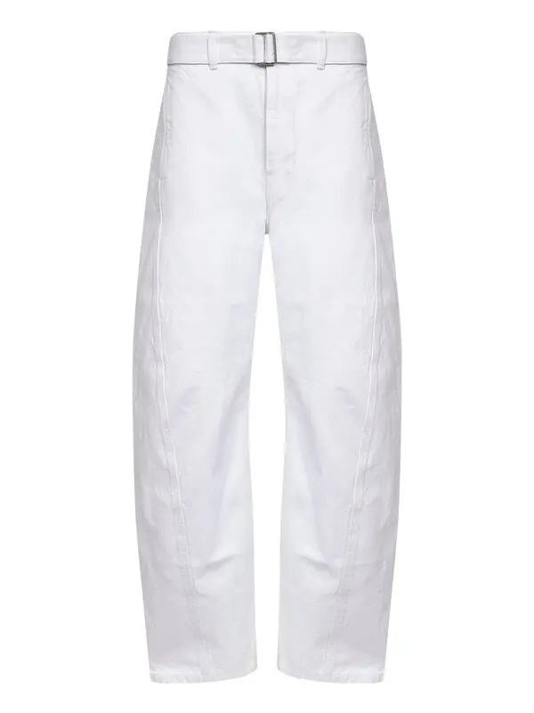 LEMAIRE Milk Denim Twisted Belted Trousers - Multicolor