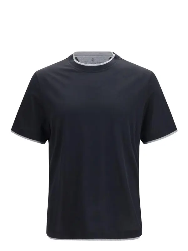 Brunello Cucinelli Silk T-shirt - Black