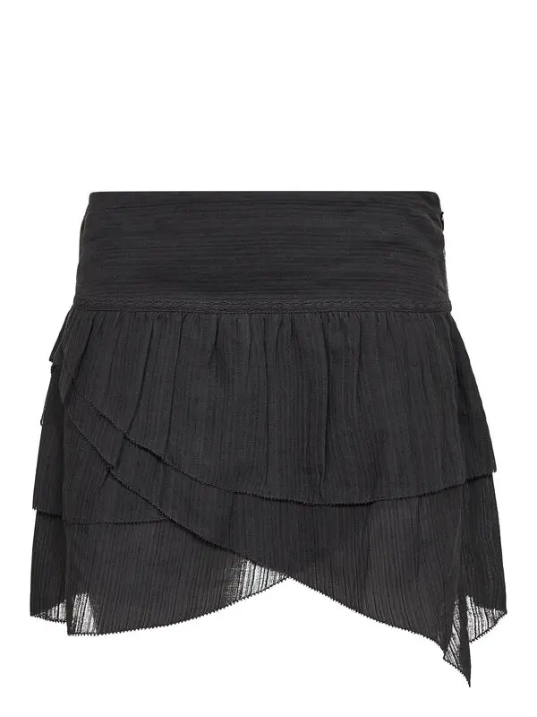Isabel Marant Étoile Black Gauze Dejha Mini Skirt - Multicolor