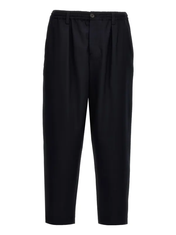 Marni Tropical Wool Crop Pants - Blue