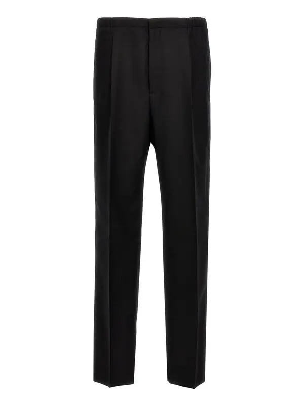 Fendi Cool Wool Straight Leg Pants - Black