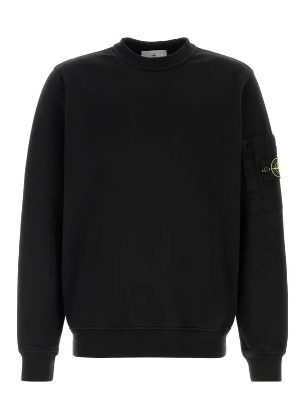 Stone Island Cotton Sweatshirt - Black