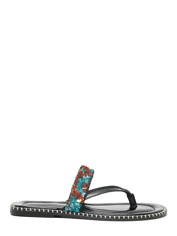 Dries Van Noten Embellished Thong Sandals - Blue