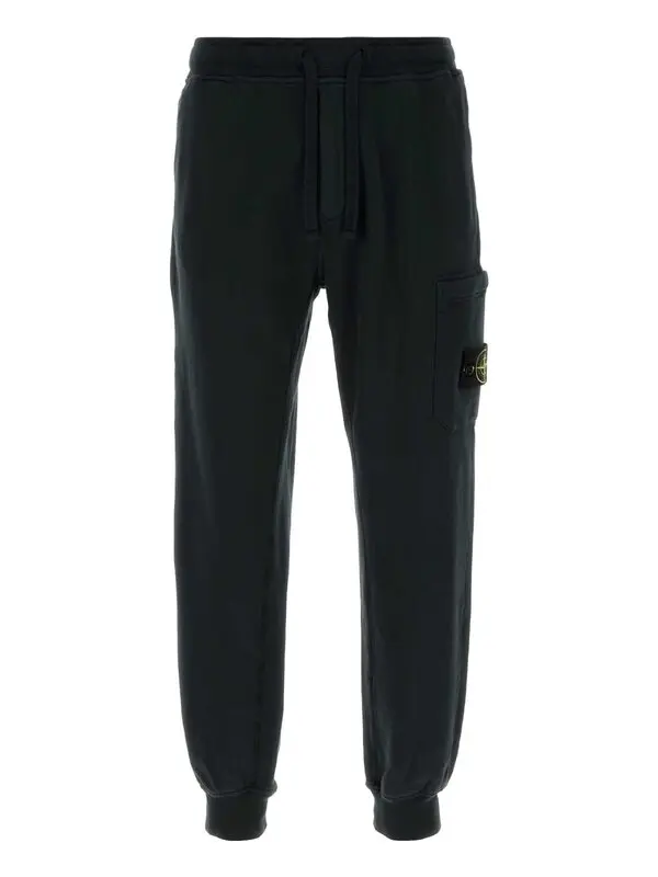 Stone Island Cotton Joggers - Black