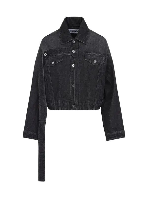 JEAN PAUL GAULTIER Oversized Denim Jacket With Strap Detail - Black