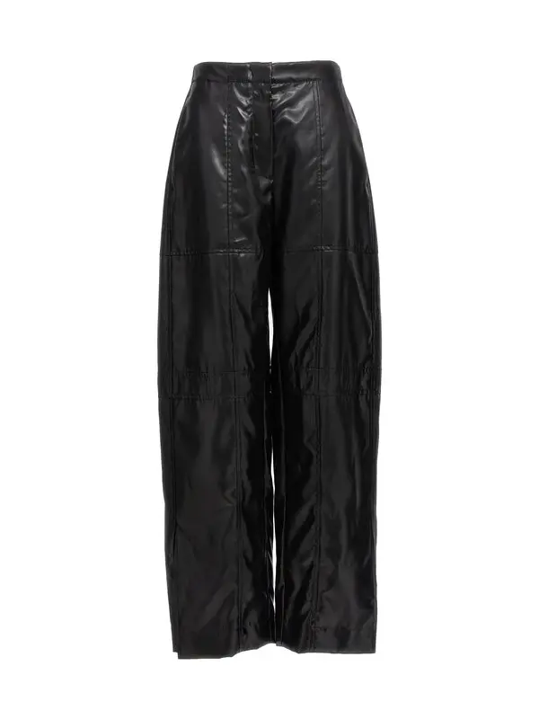 JIL SANDER Coated Cupro Pants - Black