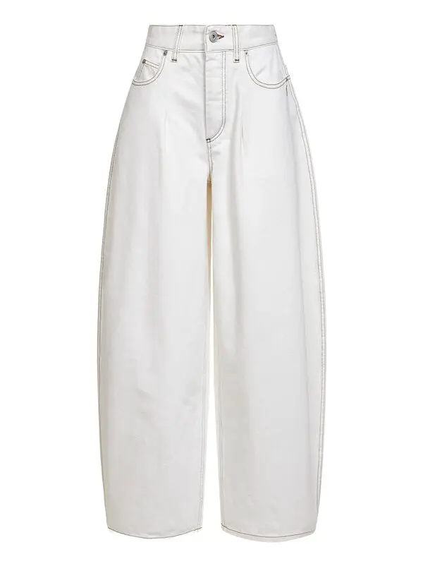Jacquemus Ovalo De Nîmes" Curved Leg Jeans - Multicolor