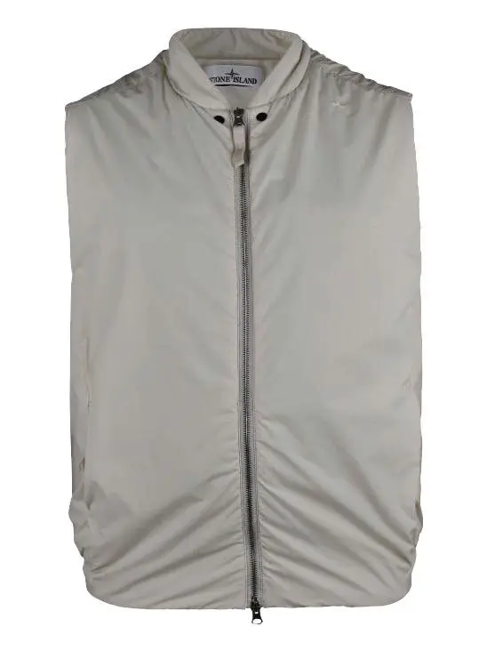 Stone Island Sleeveless Waterproof Jacket - White
