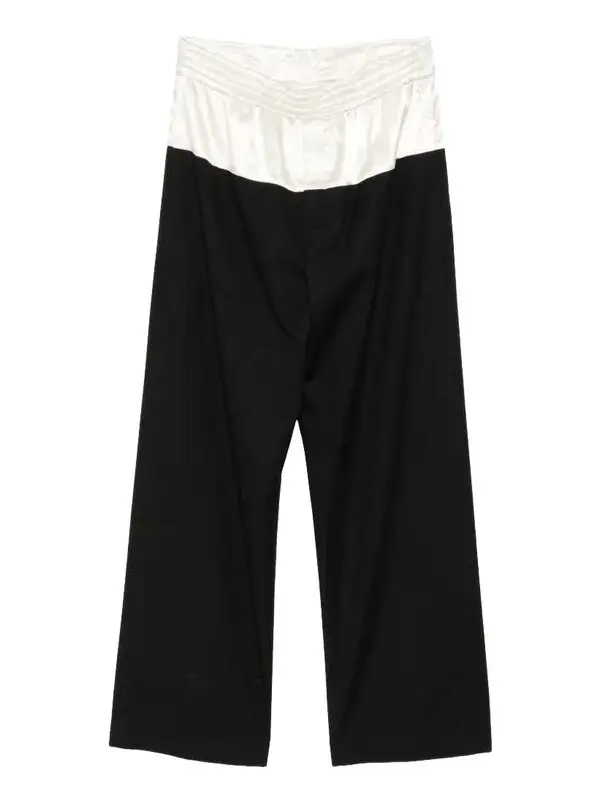 Dries Van Noten High Waisted Wide Leg Trousers - Black