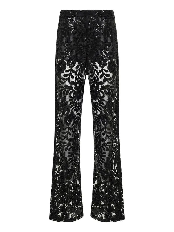 GOLDEN GOOSE Sequin-embroidered Tulle Journey Trousers - Multicolor