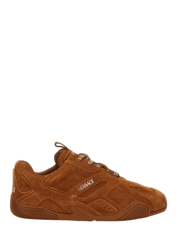 Versace Galaxia Suede Sneakers - Brown