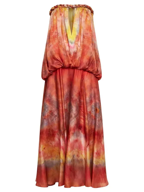 Zimmermann Ruby Tie Dye-print Silk Luna Bandeau Dress - Multicolor