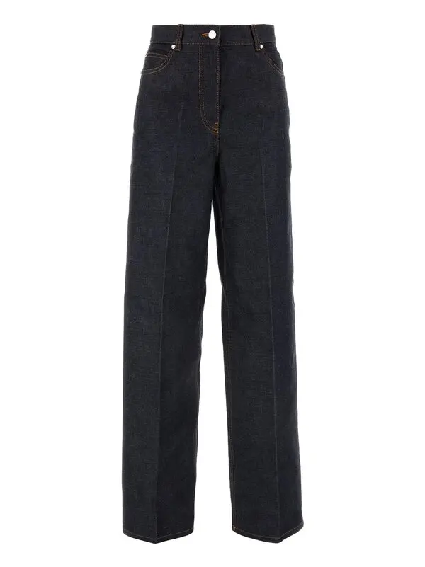 FERRAGAMO Denim Trousers - Multicolor