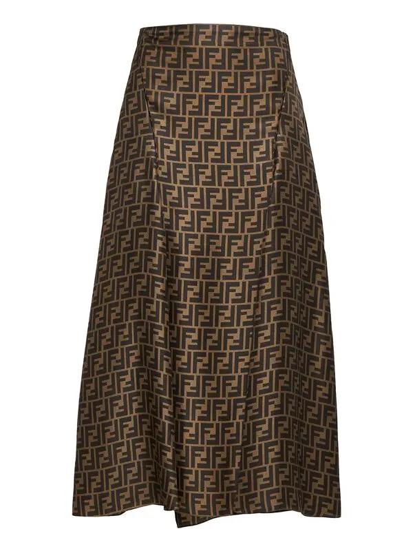 Fendi Ff Maxi Skirt - Multicolor
