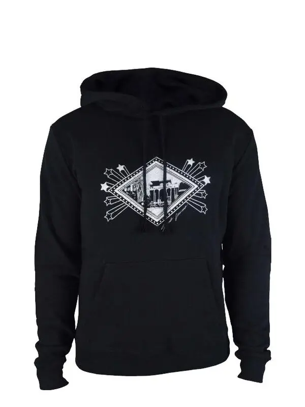 Saint Laurent Logo Hoodie Sweatshirt - Black