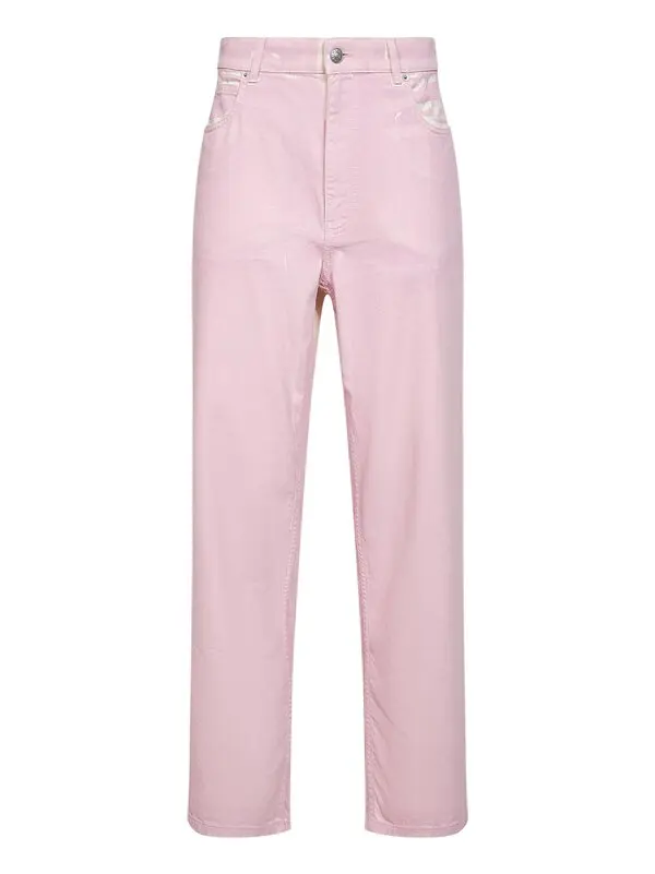 Marni Pink Gradient Effect Denim Straight-leg Jeans - Multicolor