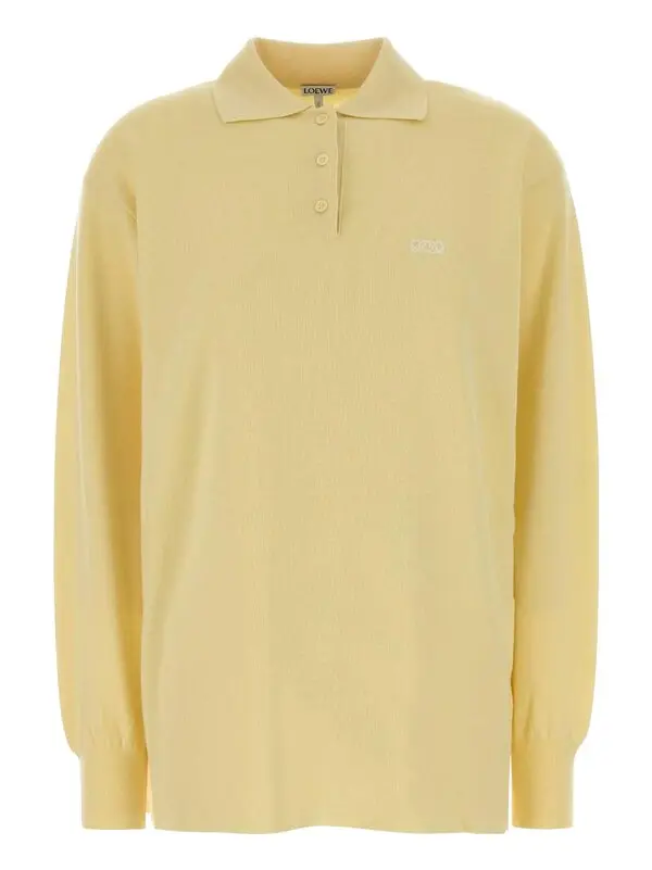 Loewe Stretch Cashmere Blend Polo Shirt - Yellow