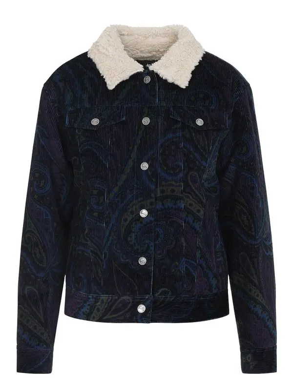 Etro Printed Cotton Outerwear - Blue