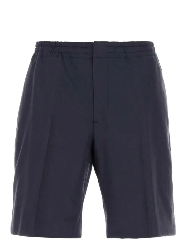 Zegna Linen Bermuda Shorts - Blue