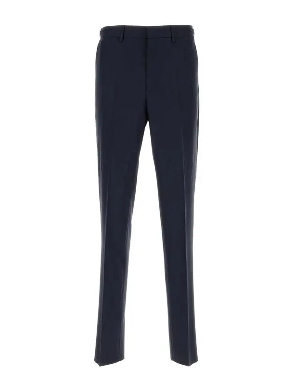 Versace Virgin Wool Trousers - Blue
