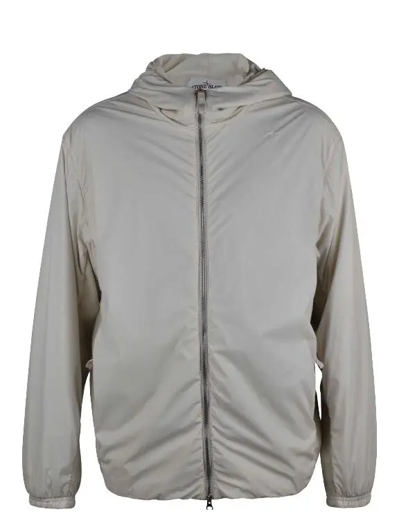Stone Island Lightweight Quilted Hooded Jacket - White