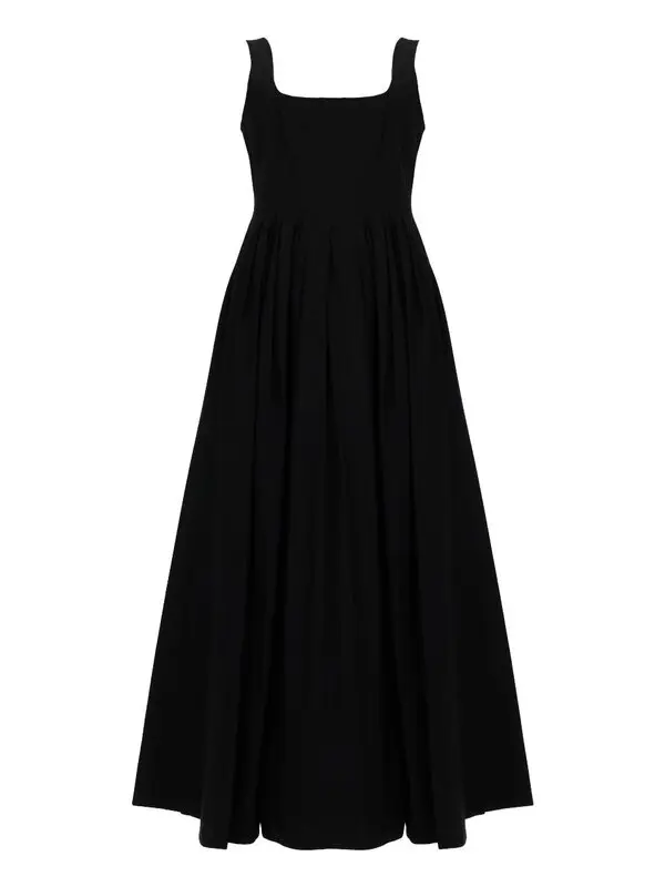 Sportmax Abito Lungo In Cotone Dress - Black